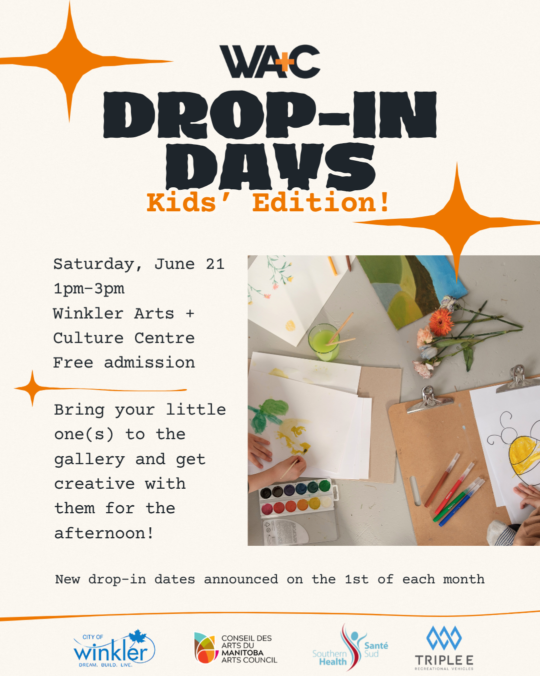 Drop-In Days: Kids' Edition! - Winkler Arts + Culture